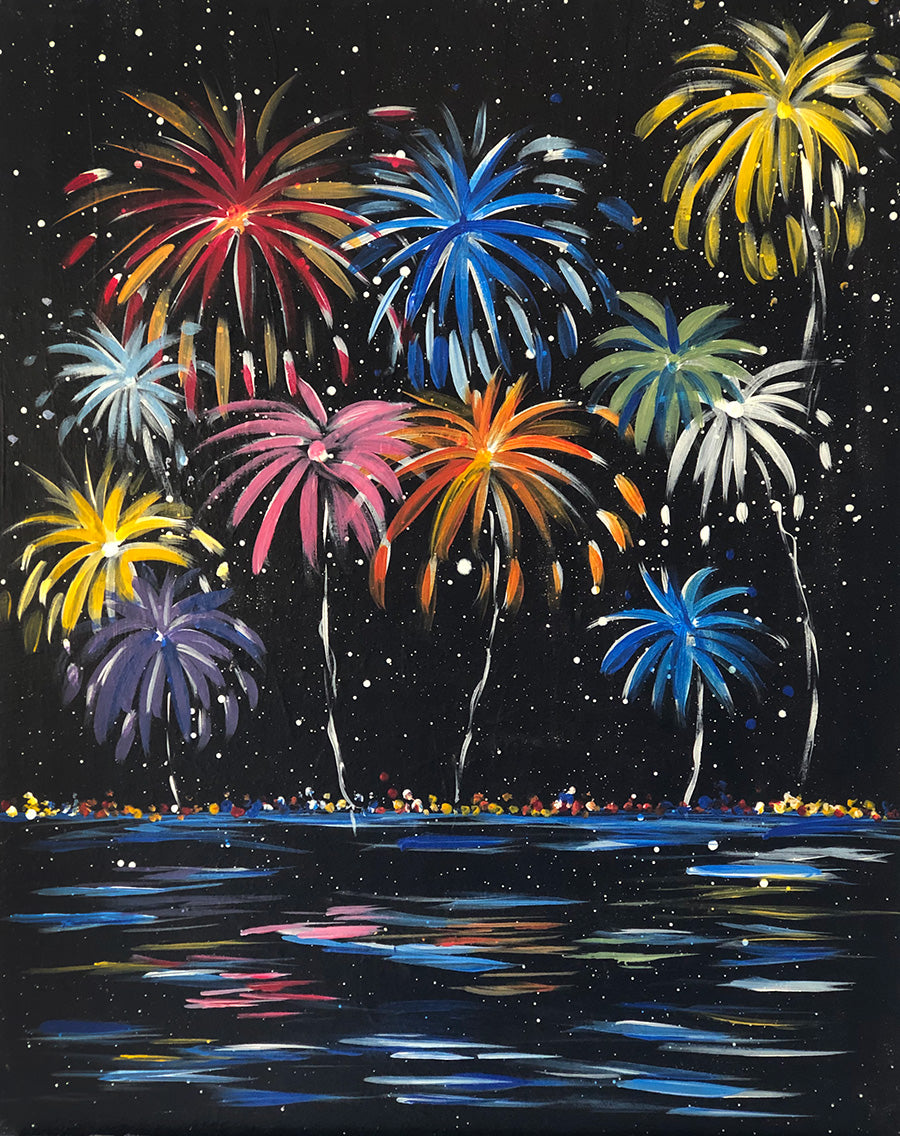 How To Paint Fireworks Acrylic