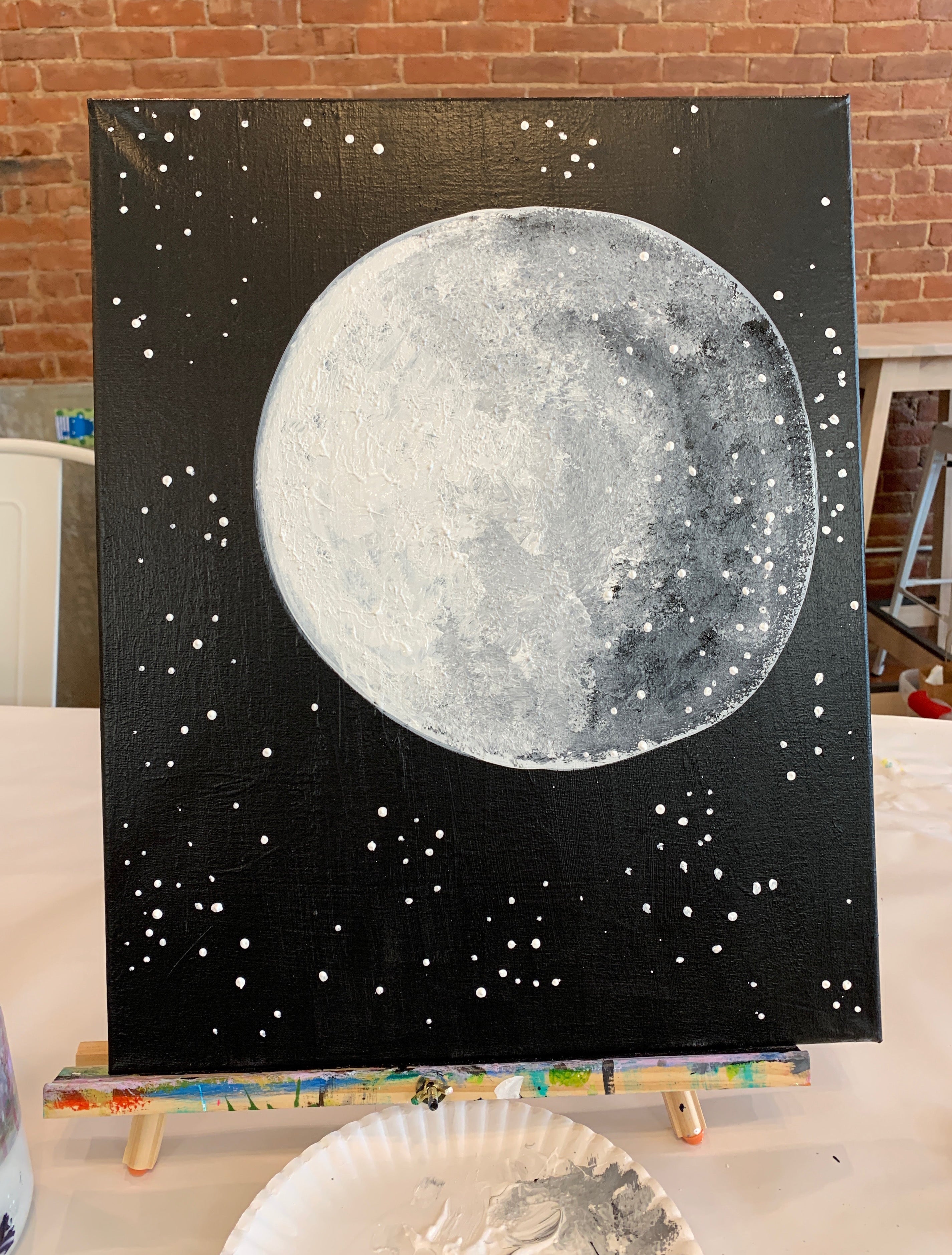 Realistic Moon Painting